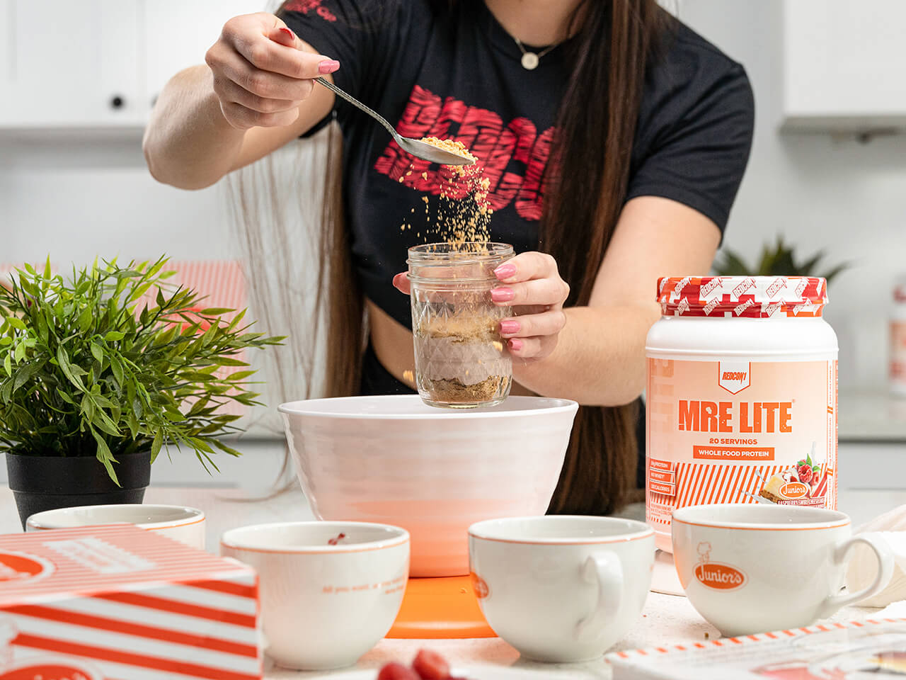 REDCON1 x JUNIOR's Raspberry Cheesecake Protein Cups